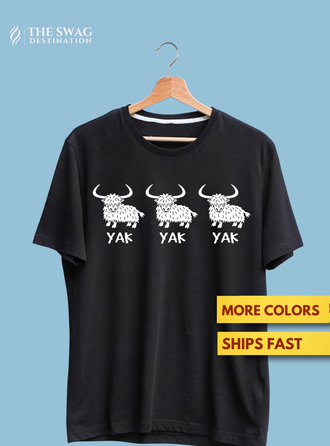 Yak Yak Yak Funny Pun Premium T-shirt, Funny Animal Pun Shirt - Etsy