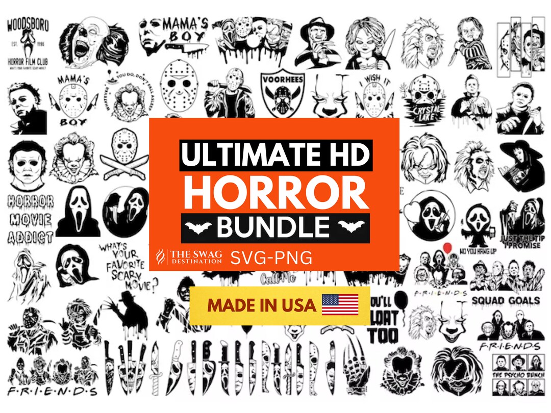 HORROR SVG Bundle Halloween Horror Svg Horror Friends Svg - Etsy