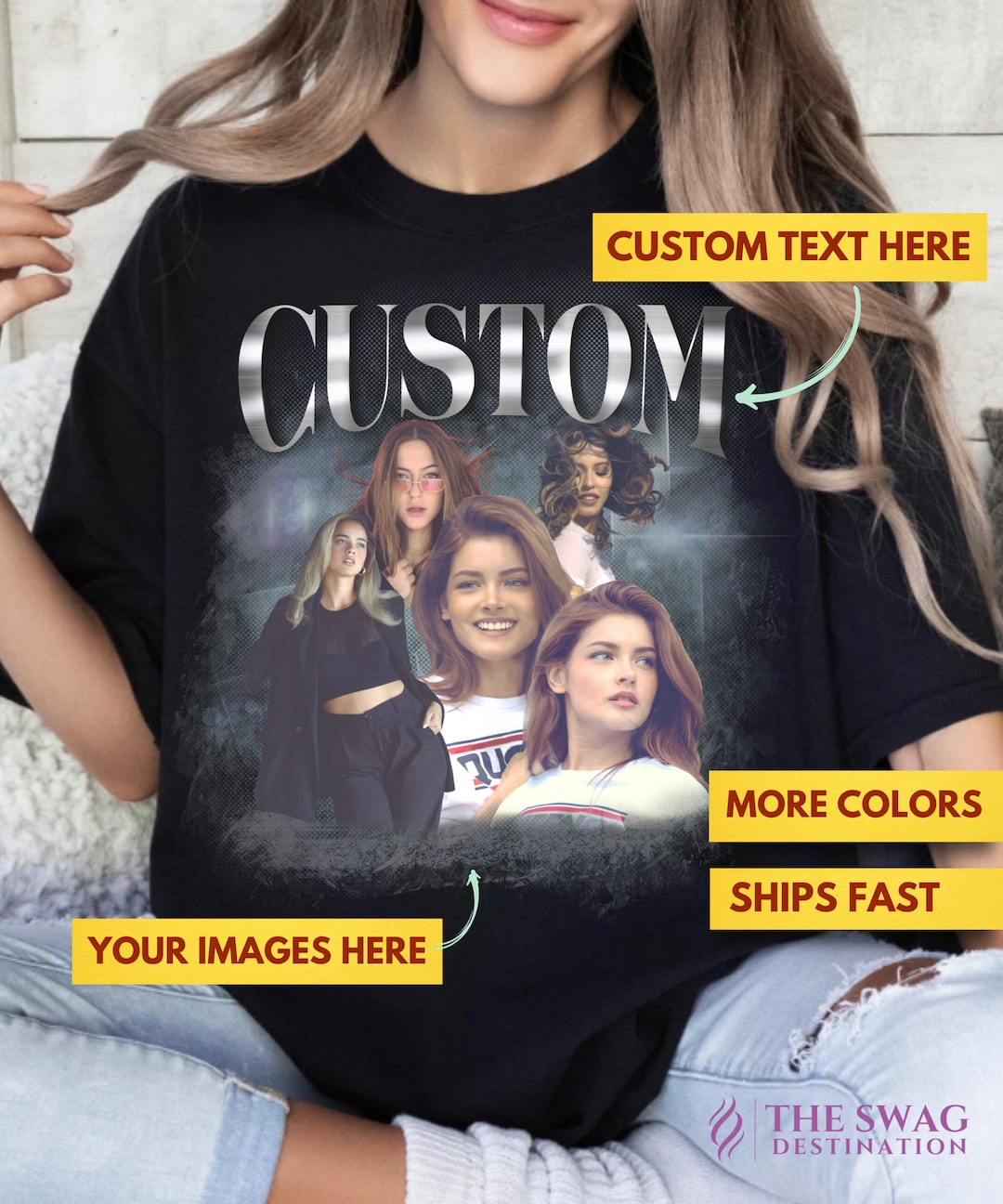 Custom Girlfriend T-shirt, Shirt With Girlfriend Face, Custom Photo ...