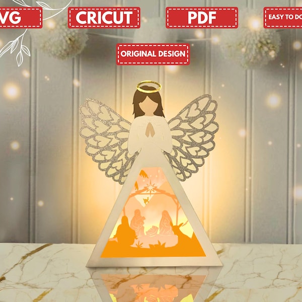 Shadow Box Angel Svg - Etsy