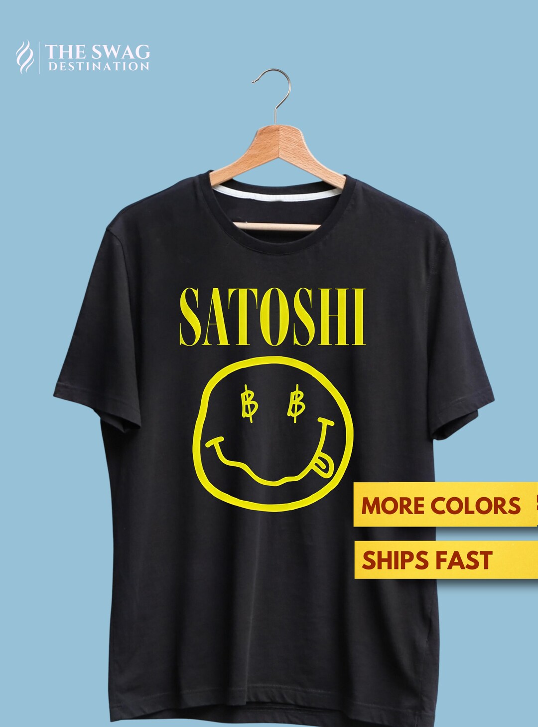 Satoshi Nakamoto Premium Shirt, Bitcoin Smiley Face Jack Dorsey Shirt ...