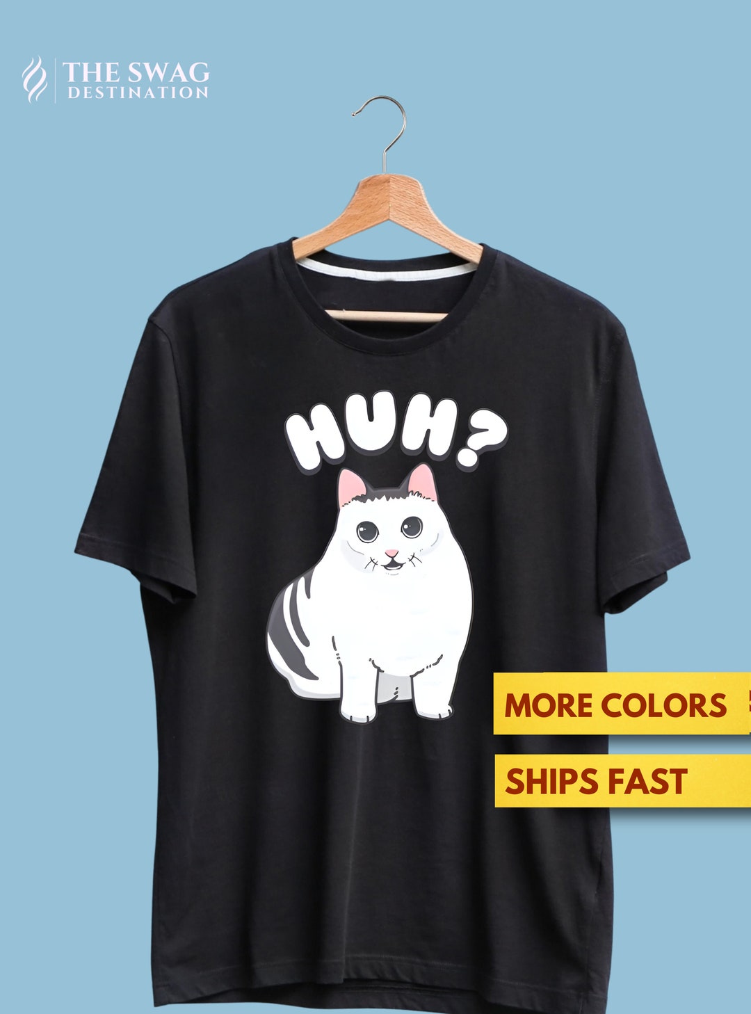 Huh Cat Meme T-shirt, Ben Chonky Cat Shirt, Chonk Cat Shirt, Funny Cat ...