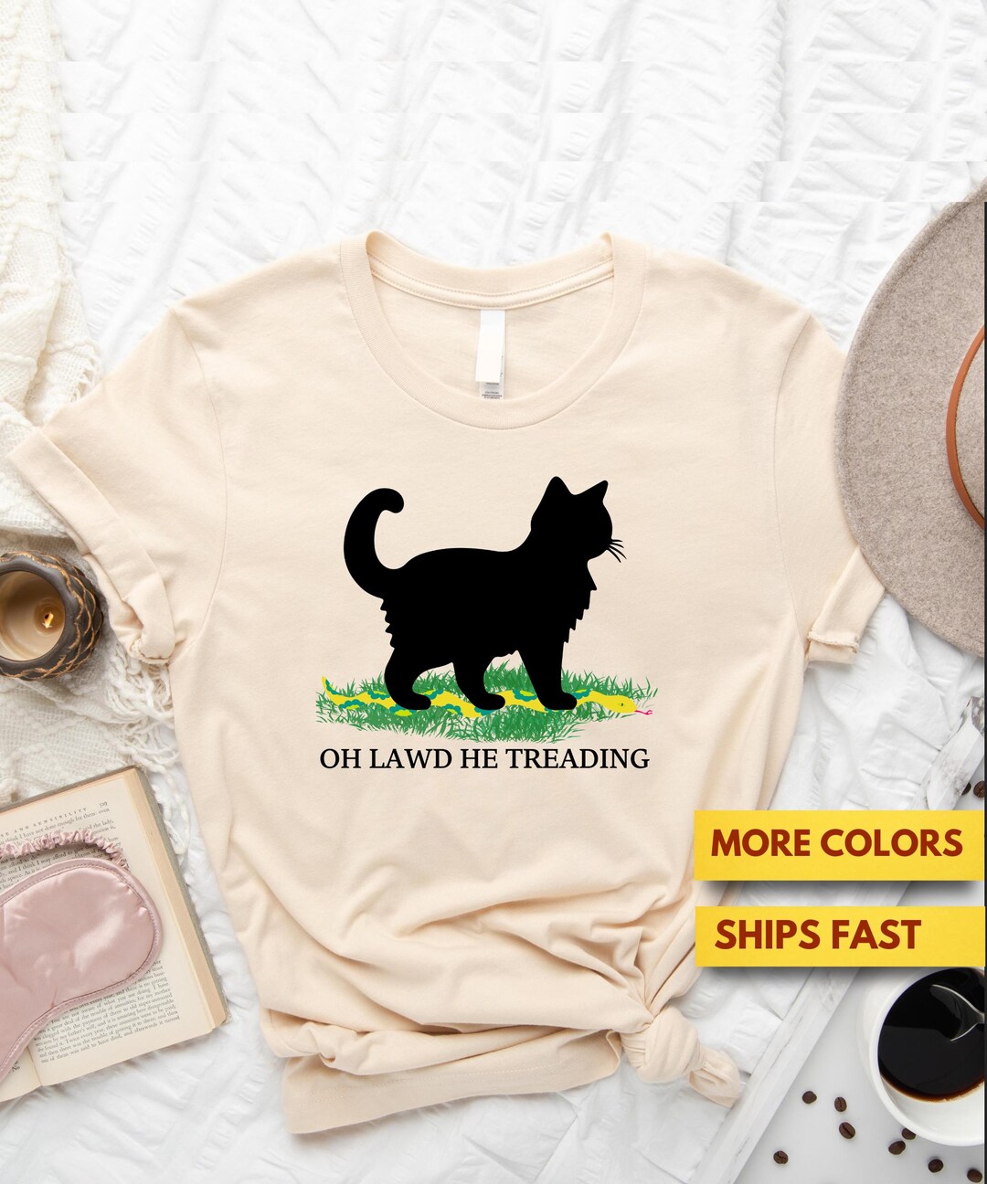 Oh Lawd He Treading Shirt, Cat Ladies for Kamala Harris Shirt, Harris Walz Shirt, Cat Lover ...
