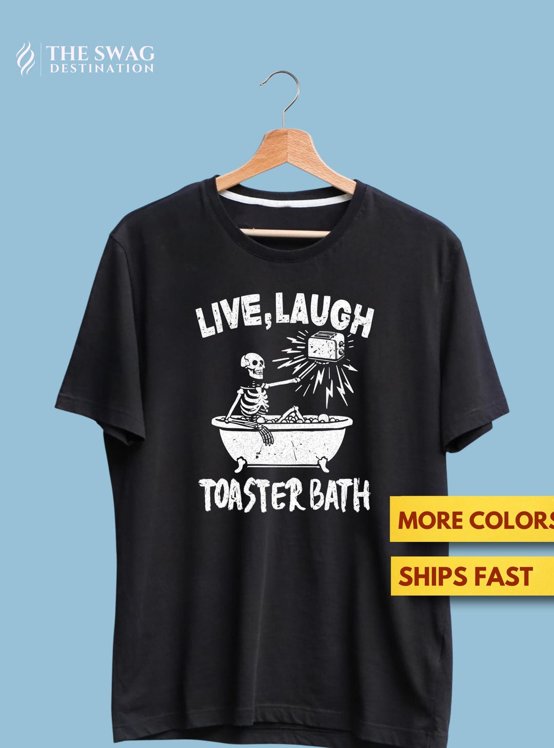 Live Laugh Toaster Bath Shirt, Dark Humor Funny Shirt Gift, Premium ...