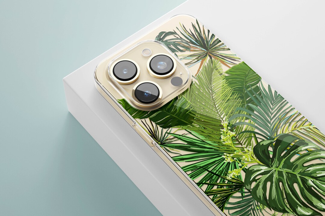 Tropical Palm Leaves iPhone 15 Case Boho Phone Case for iPhone 14 13 12 ...