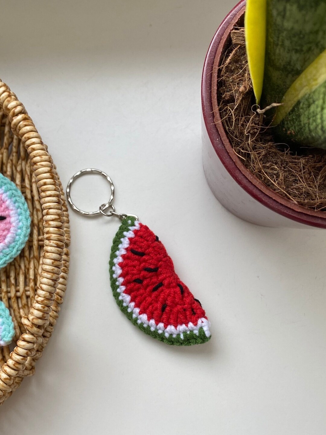 Watermelon Keychain Watermelon Karpuz Anahtarlik Keychain - Etsy