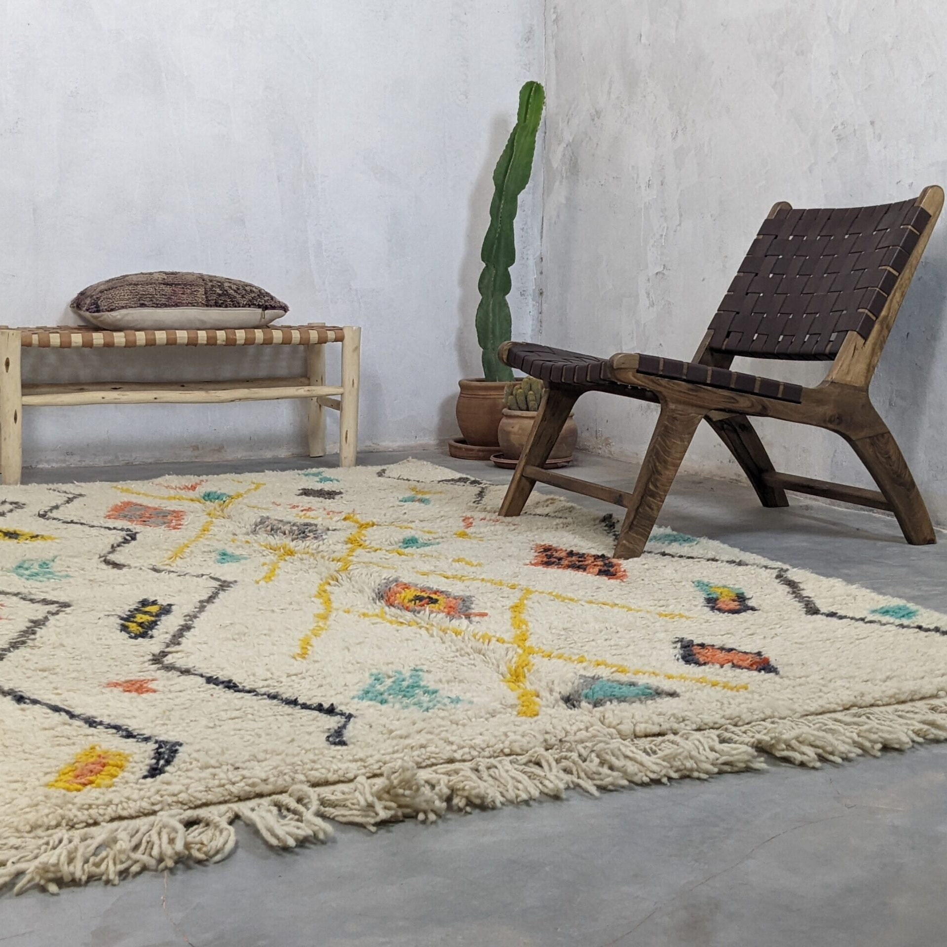 Handmade Moroccan Rug 261 X 154 Cm, Berber Rug, Azilal Rug, Hand Woven ...