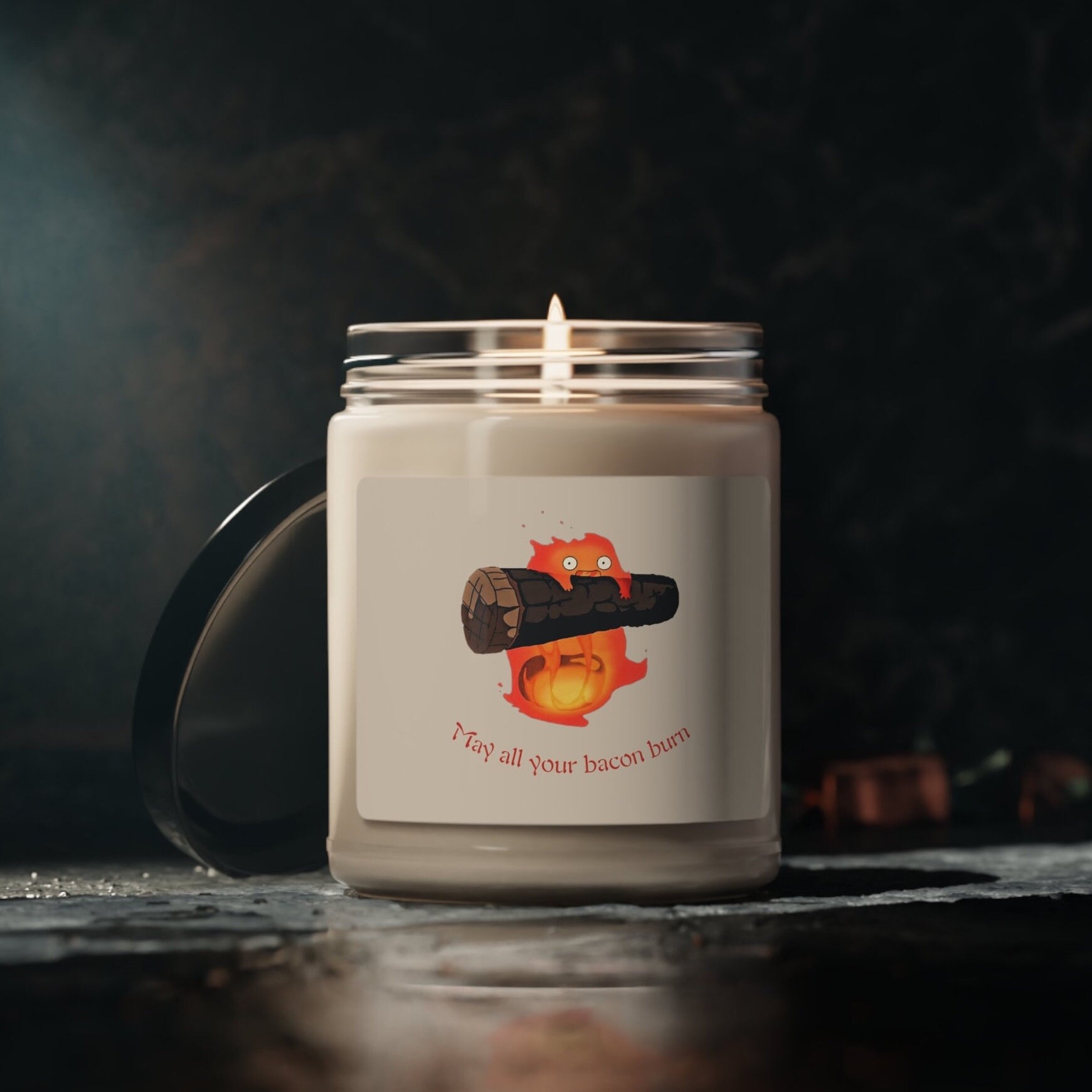 Studio Ghibli Calcifer Candle, Calcifer Room Decor, Cute Calcifer Gift ...