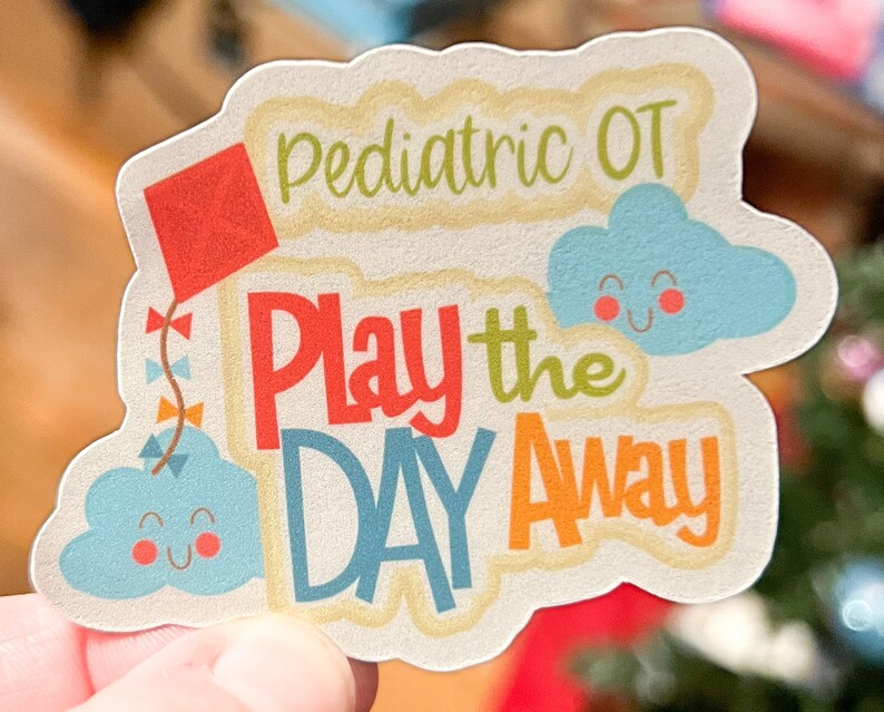 Pediatric OT Play Sticker | Waterproof Water Bottle Decal - Etsy