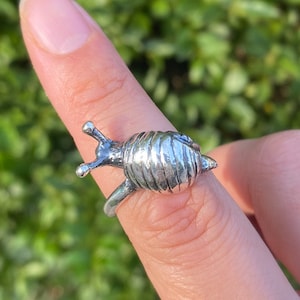 Snail Ring/ Handmade Ring 925 Sterling Silver/plant Jewelry/bug Jewelry ...