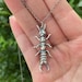 Isopod Necklace/handmade Rollie Pollie Charm 925 Sterling Silver/plant ...