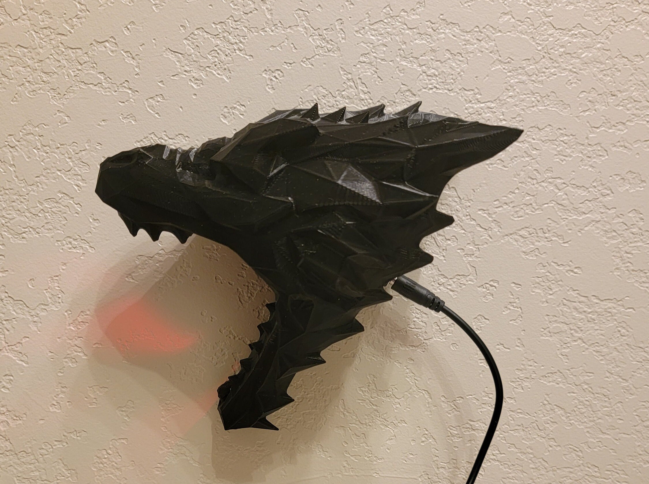 Dragon Breathing Fire Wall Lamp - Etsy