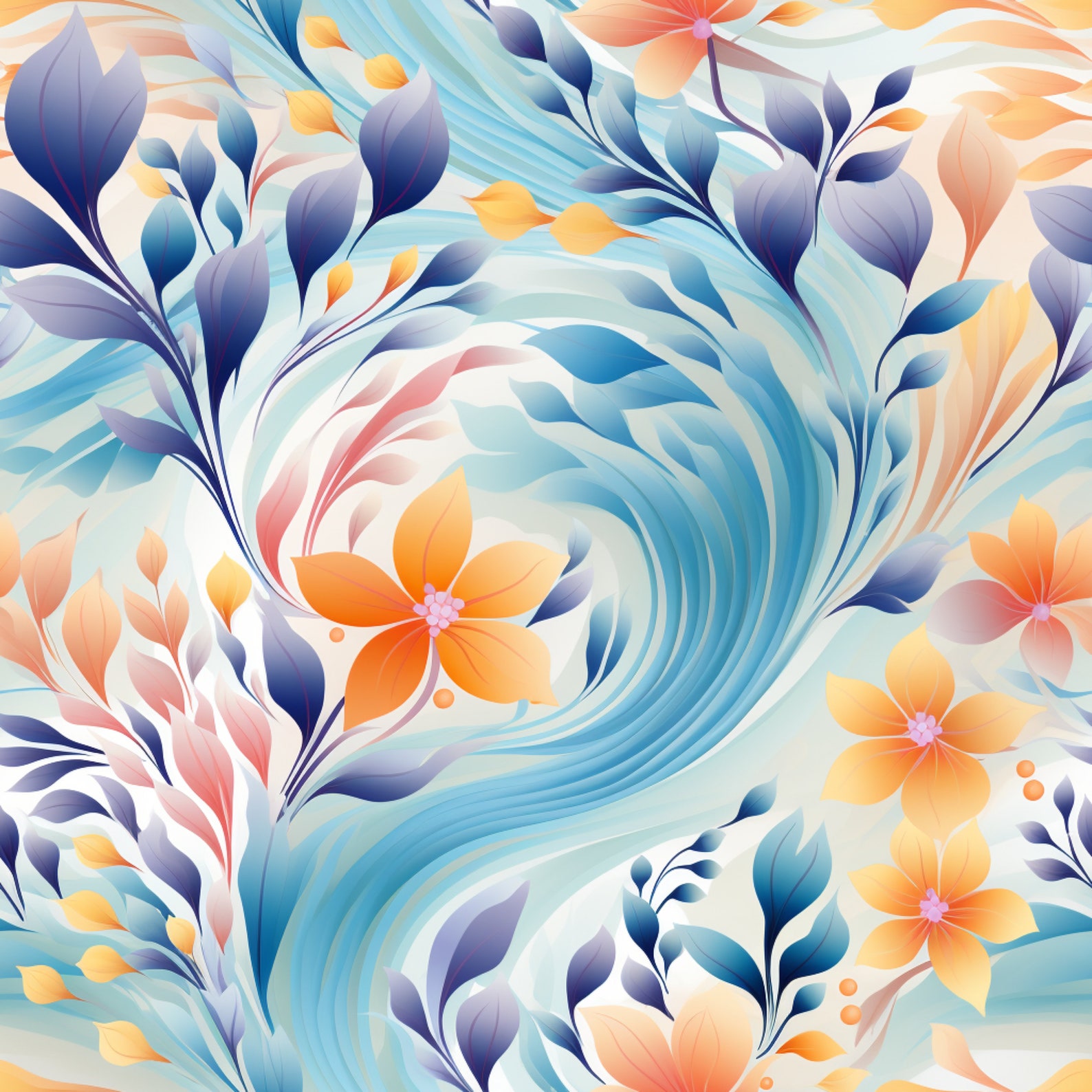 10 Premium Seamless Florals, Repeating Pattern Tiles Perfectly, High ...