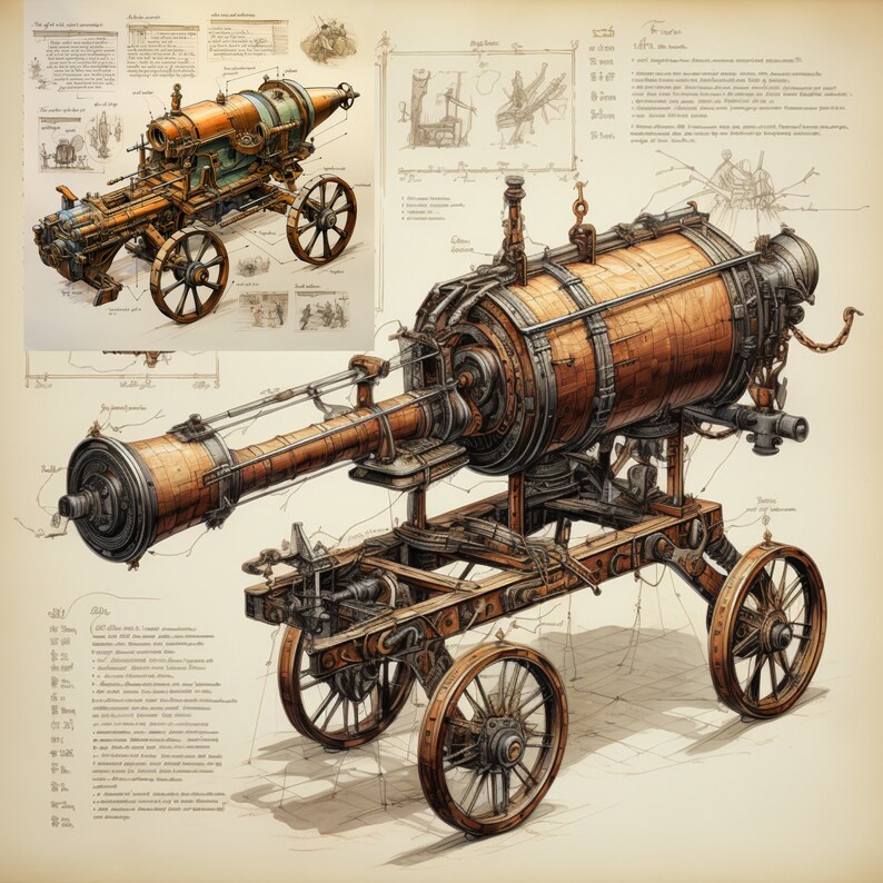 Steampunk Machines PNG, Retro Tech Art, Steampunk Gift, Steam Punk ...