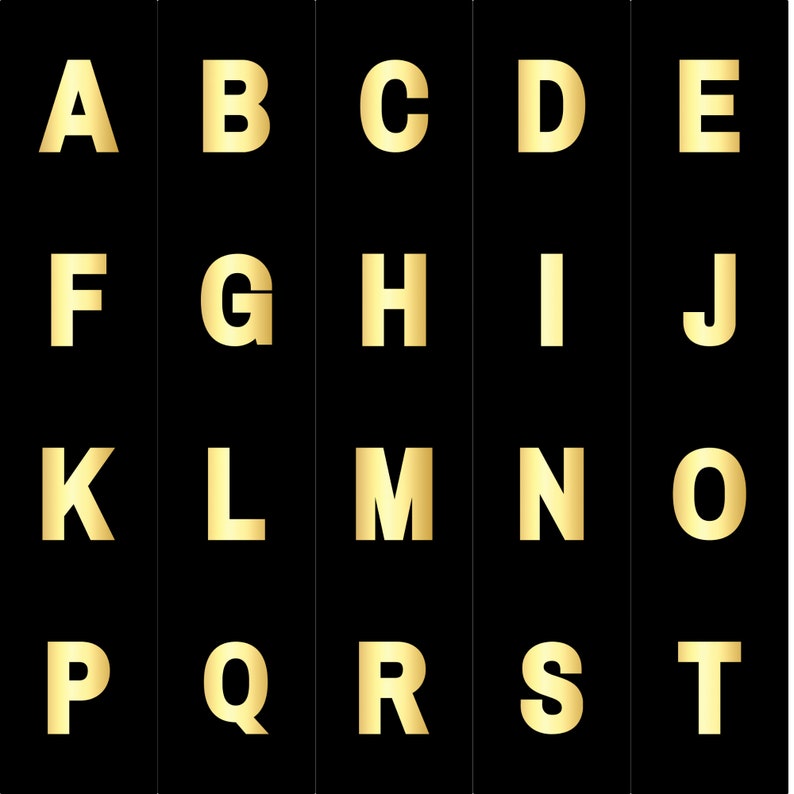 Gold Alphabet Clip Art Letters, Elegant Golden Letters, Luxury Gold ...
