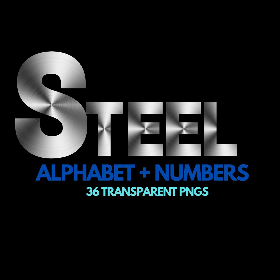 Steel Alphabet Clip Art Letters, Elegant Stewel Letters, Luxury Foil ...