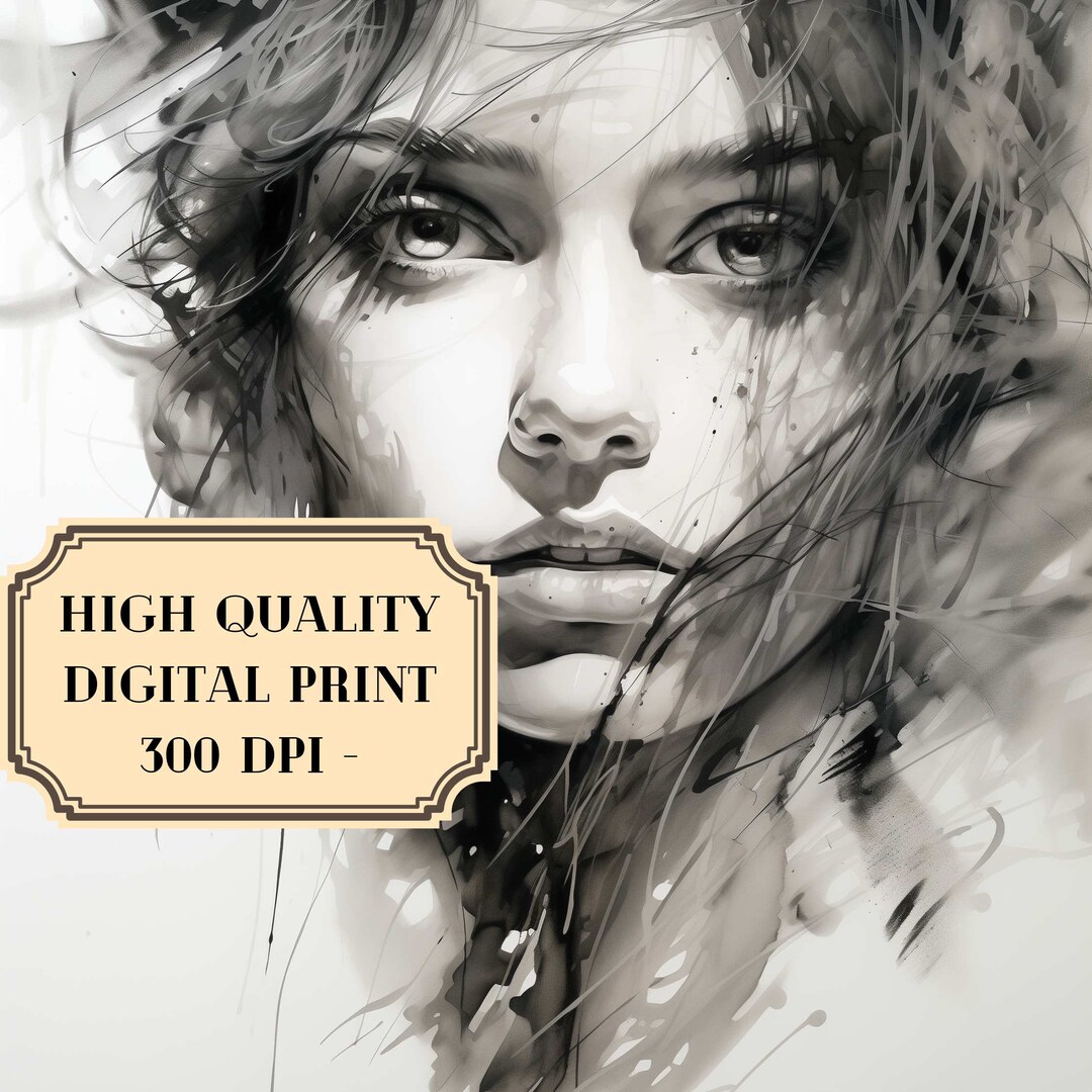 Digital Print Very High Definition 300 DPI ,portrait of a Woman in ...