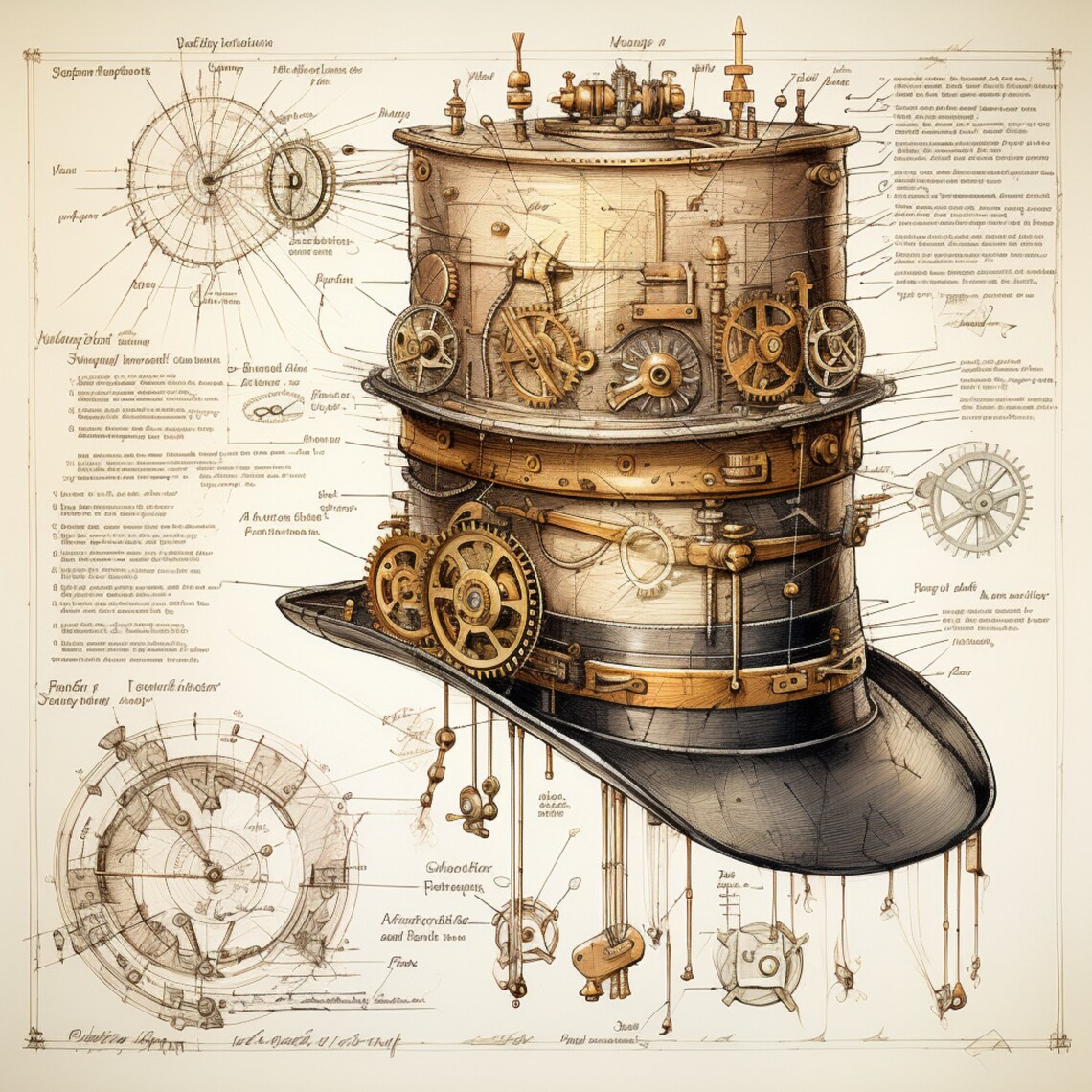 Steampunk Retro Tech Art, Steampunk Gift, 16 PNG Images, Steampunk Junk ...
