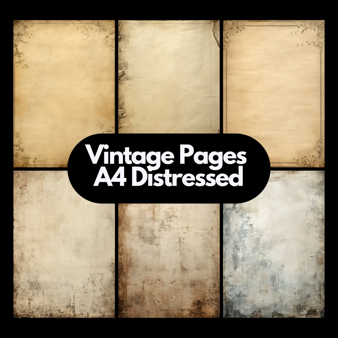 Distressed Journal Pages, Printable Ephemera, DIY Journal Supplies ...