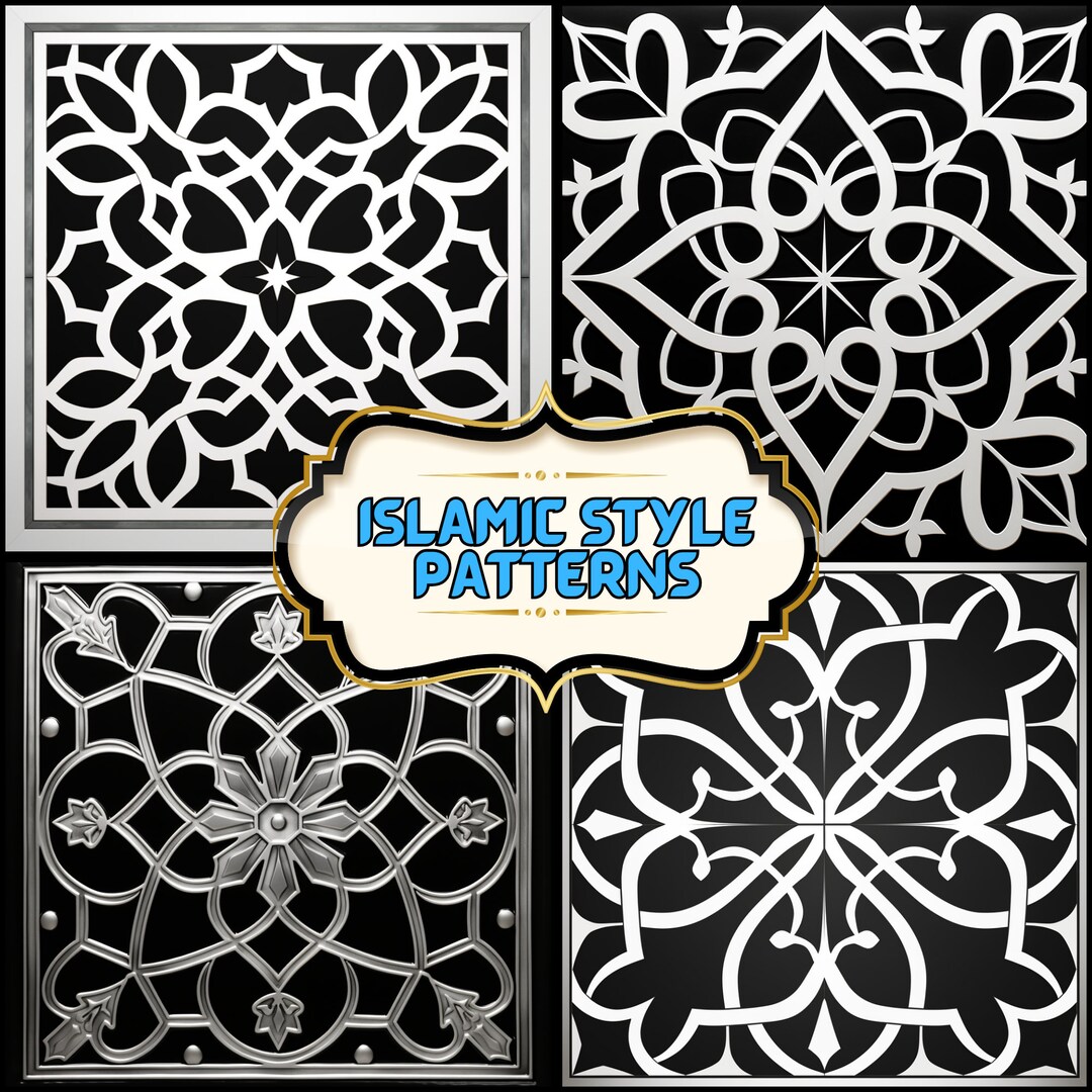 Islamic Tiling Patterns Digital Download, Seamless Islamic Papers ...