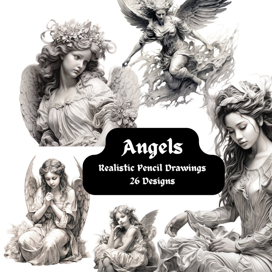 Angels Clipart Heaven Clip Art, 26 PNG Sublimations, Planner Stickers ...