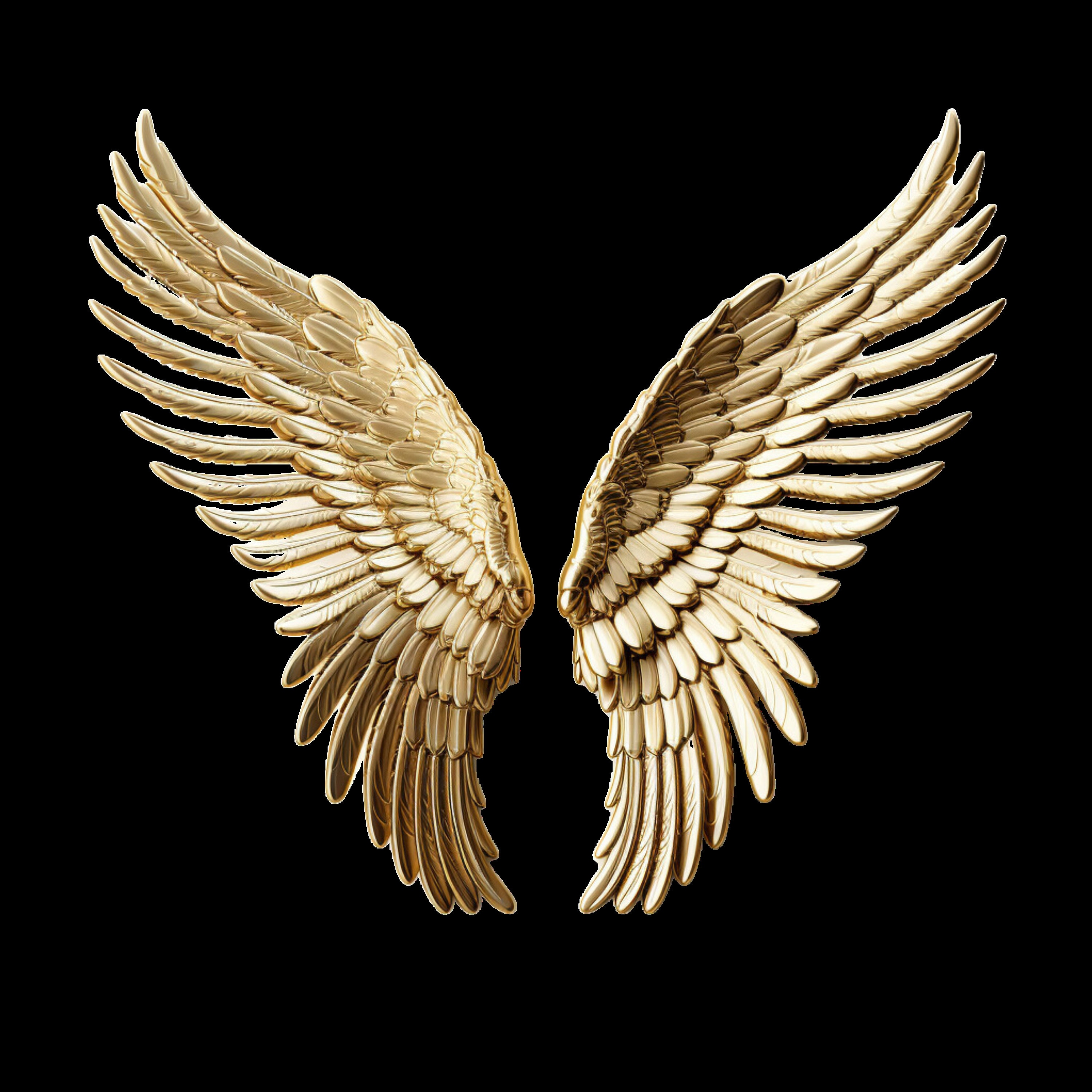 Angel Wing Clipart Gold 20 Heaven Clipart Gold Wings PNG, Sublimation ...