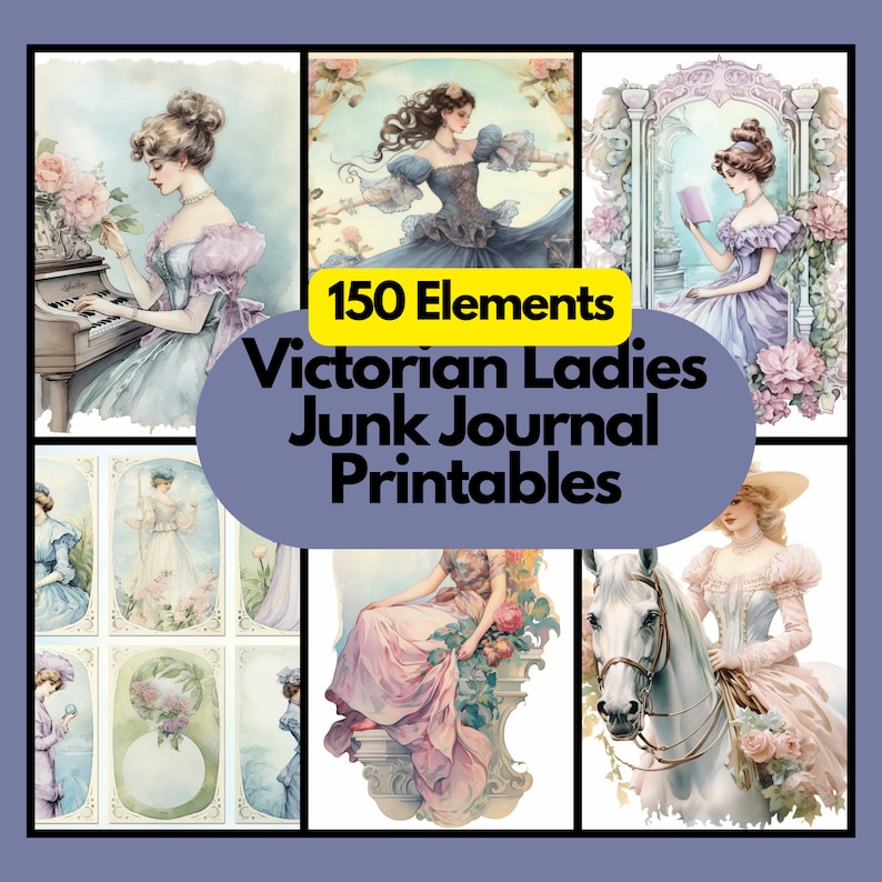 Victorian Ladies Junk Journal Pages Antique Ephemera Vintage - Etsy ...