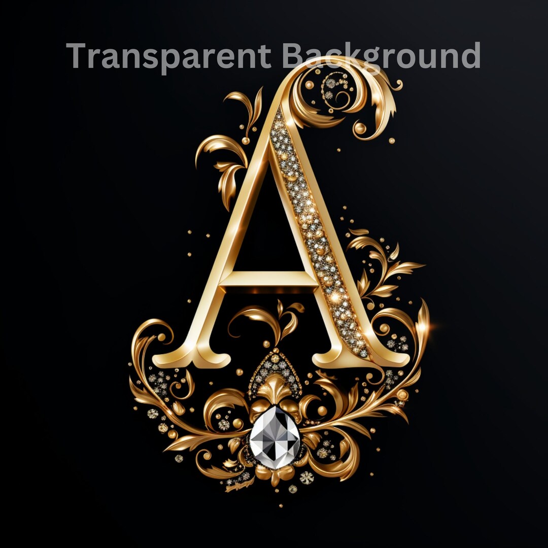 A Monogram PNG, Letter A PNG, A Template Transparent Background, A ...