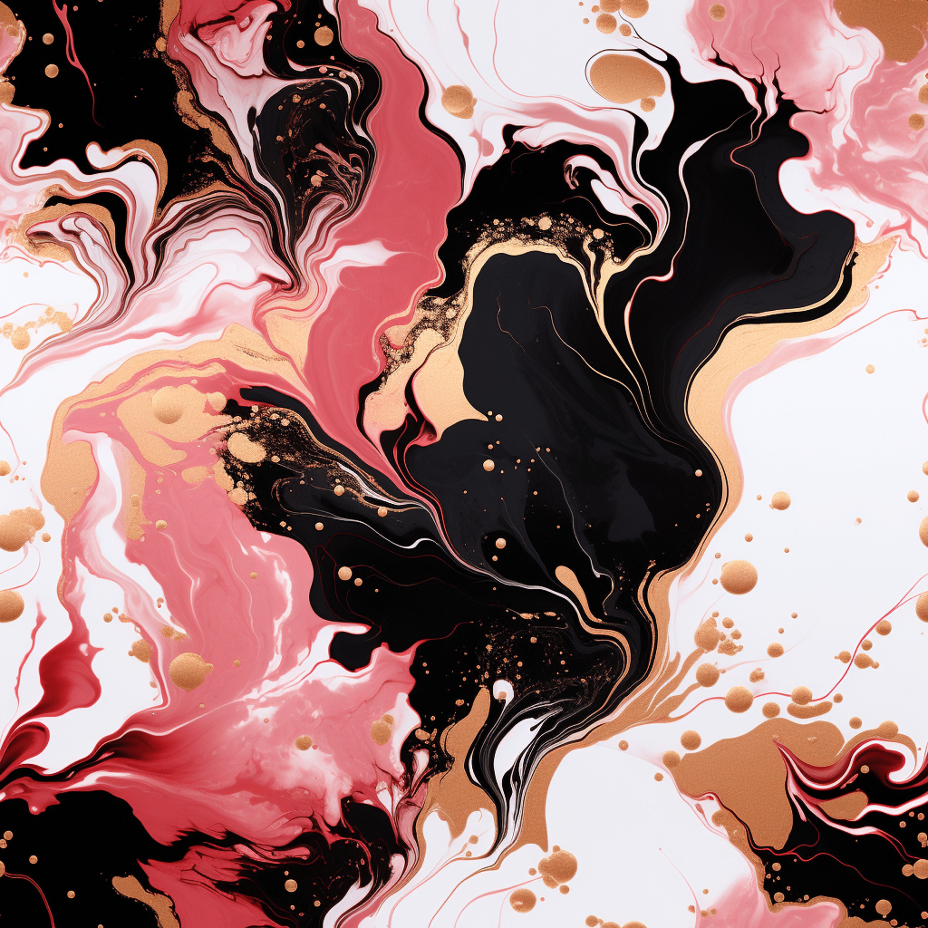 Seamless Marble Swirl Designs 16 PNG Gold and Black Marble Swirl Design ...