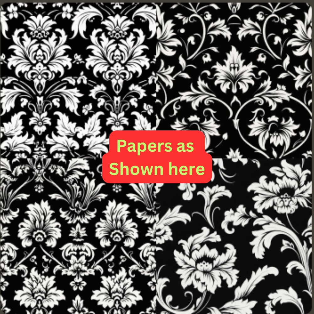 Damask Patterns 20 Seamless Digital Papers Instant Download Scrapbook ...