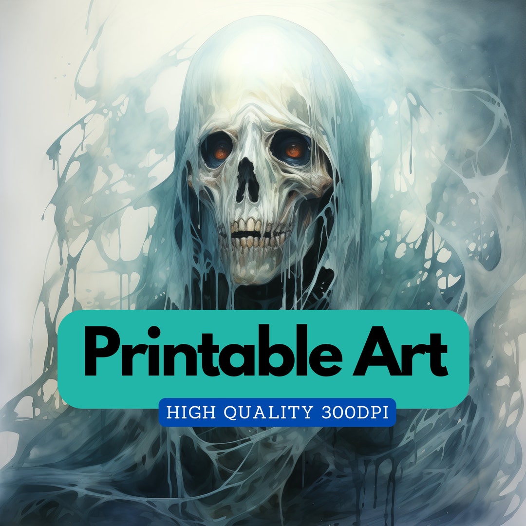 PRINTABLE Creepy Portraits 3 Print Set Scary Halloween, Digital Collage ...