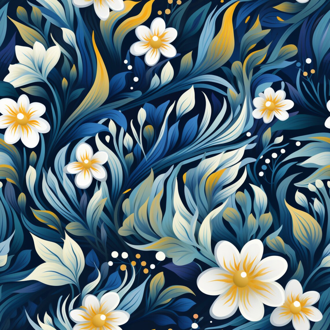 10 Premium Seamless Florals, Repeating Pattern Tiles Perfectly, High ...