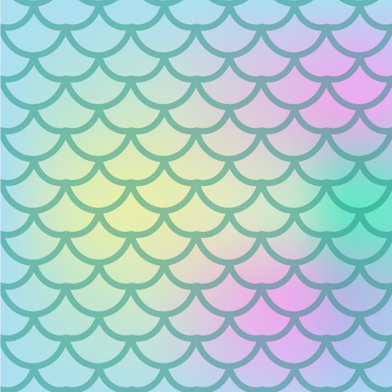 Mermaid Scale Digital Paper, Seamless Mermaid Tail Scales Textures With ...