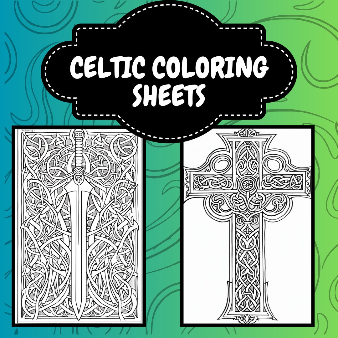 Celtic Coloring Sheets Instant Download, Stress Relief & Relaxation ...