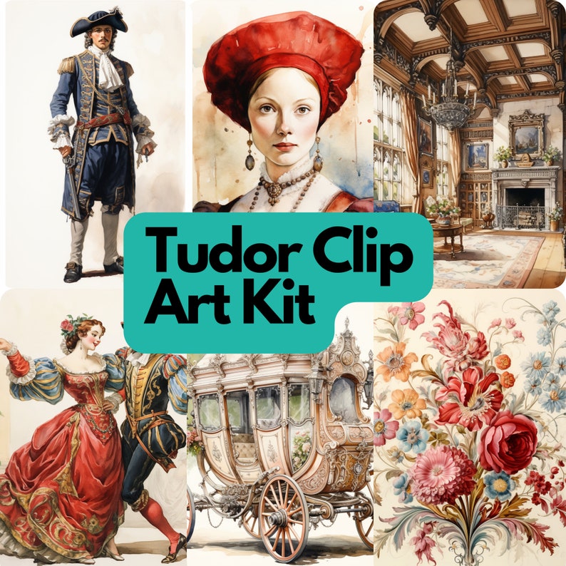 99 PNG Tudor Clipart, Digital Historical Illustrations, Instant ...