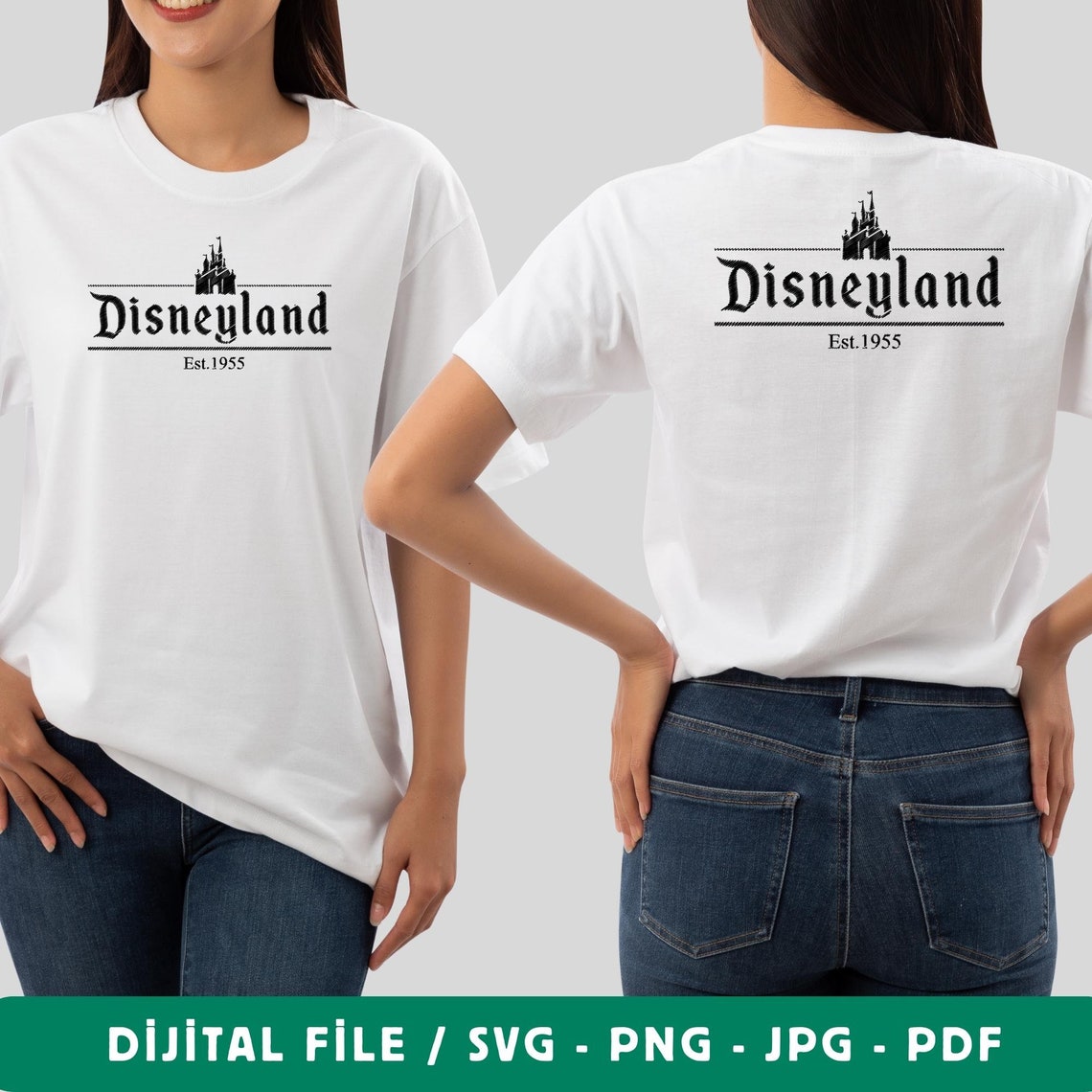 Disneyland Text SVG Disneyland Shirt SVG Customize Family - Etsy