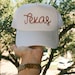 Embroidered Texas Trucker Hat: Burnt Orange Rope Font - Etsy