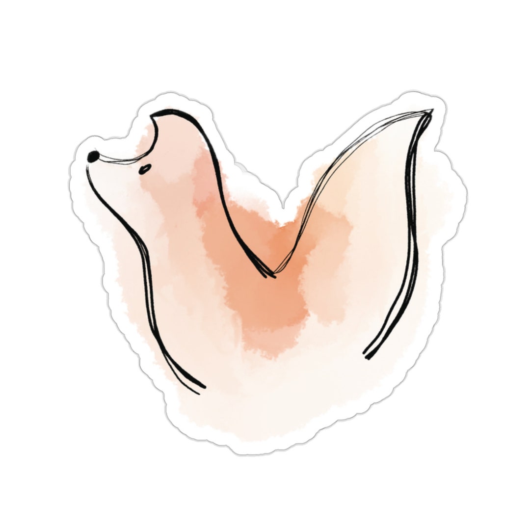 Watercolor Vinyl Fox Sticker, Kiss Cut Sticker, Fox Sticker, Water ...