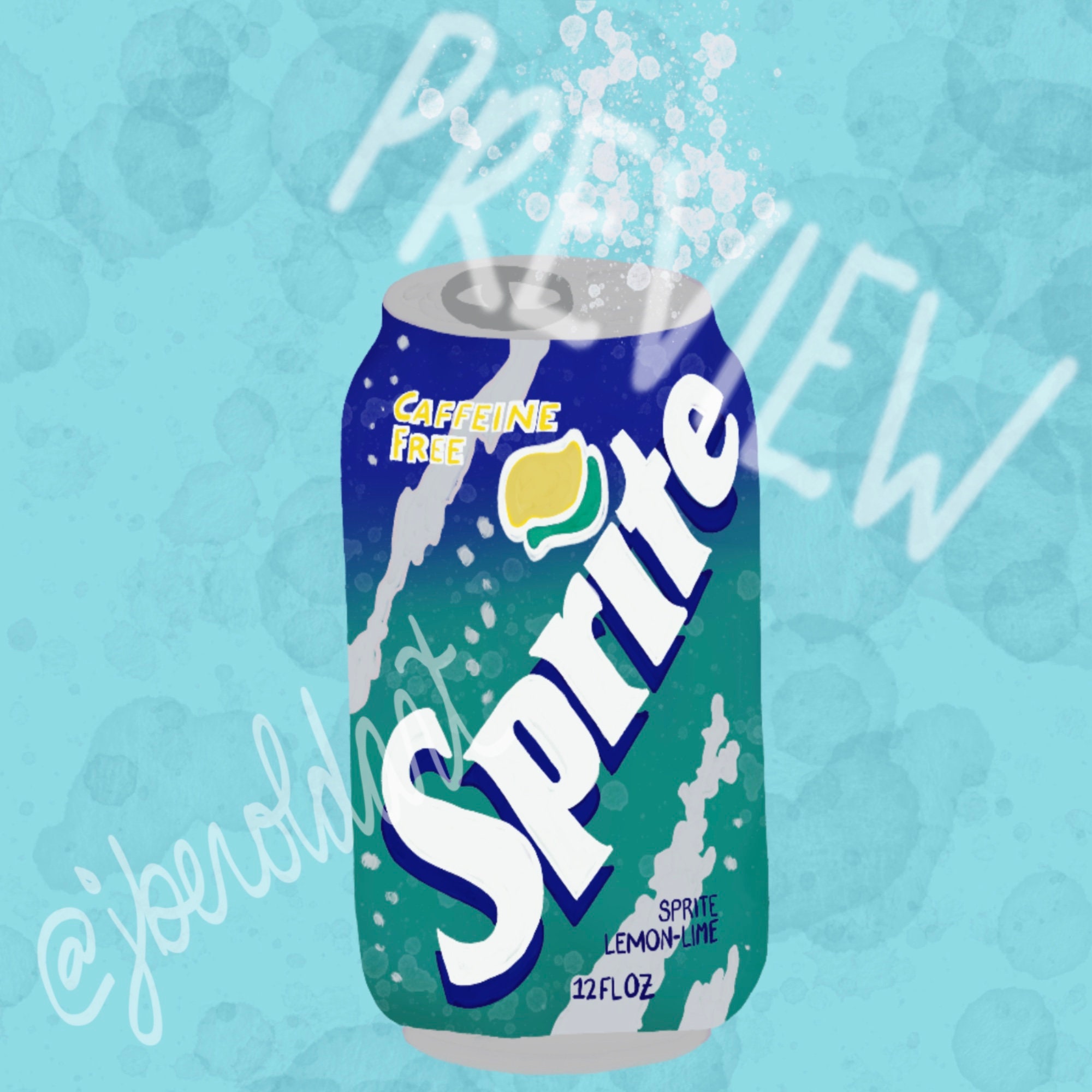 Sprite Can Drawing