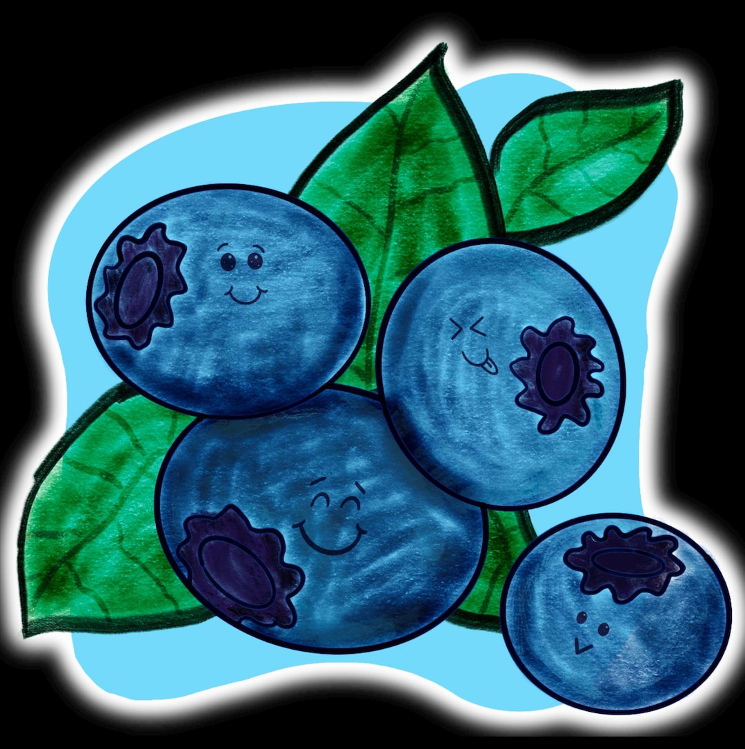 Blueberry Buddies Sticker - Etsy