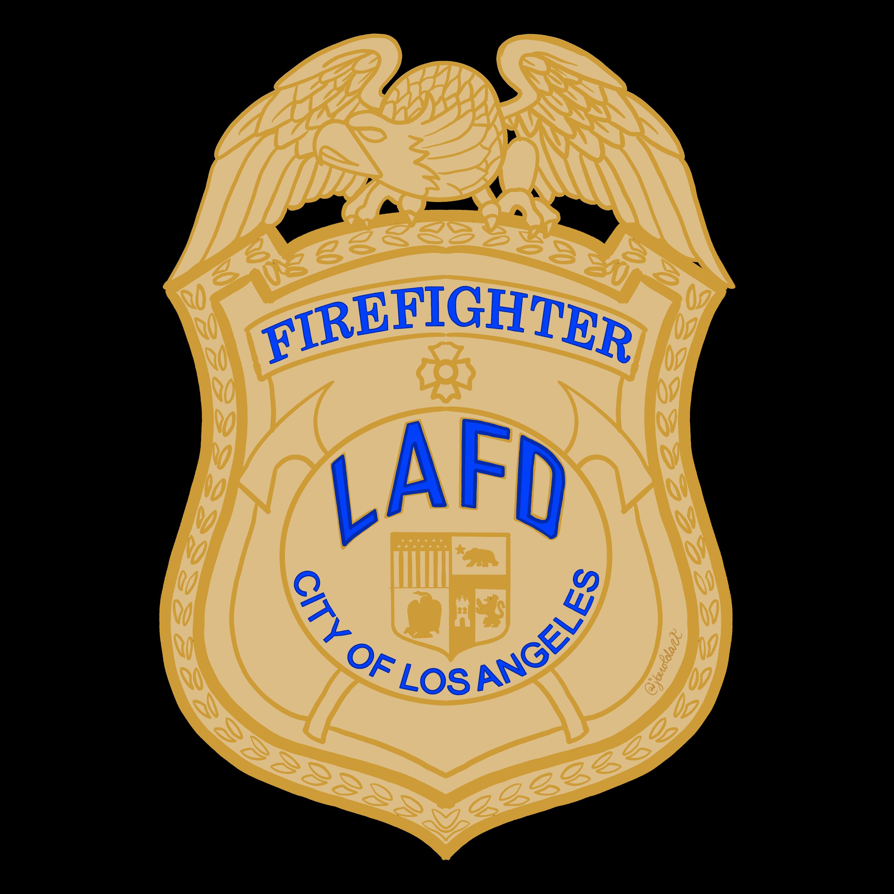 Los Angeles Fire Department (LAFD) Replica Badge Sticker - Etsy