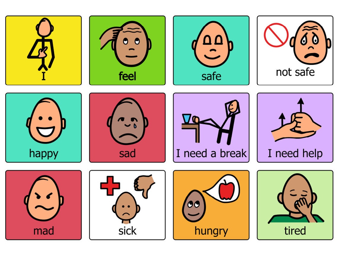 I Feel Communication Board - Etsy