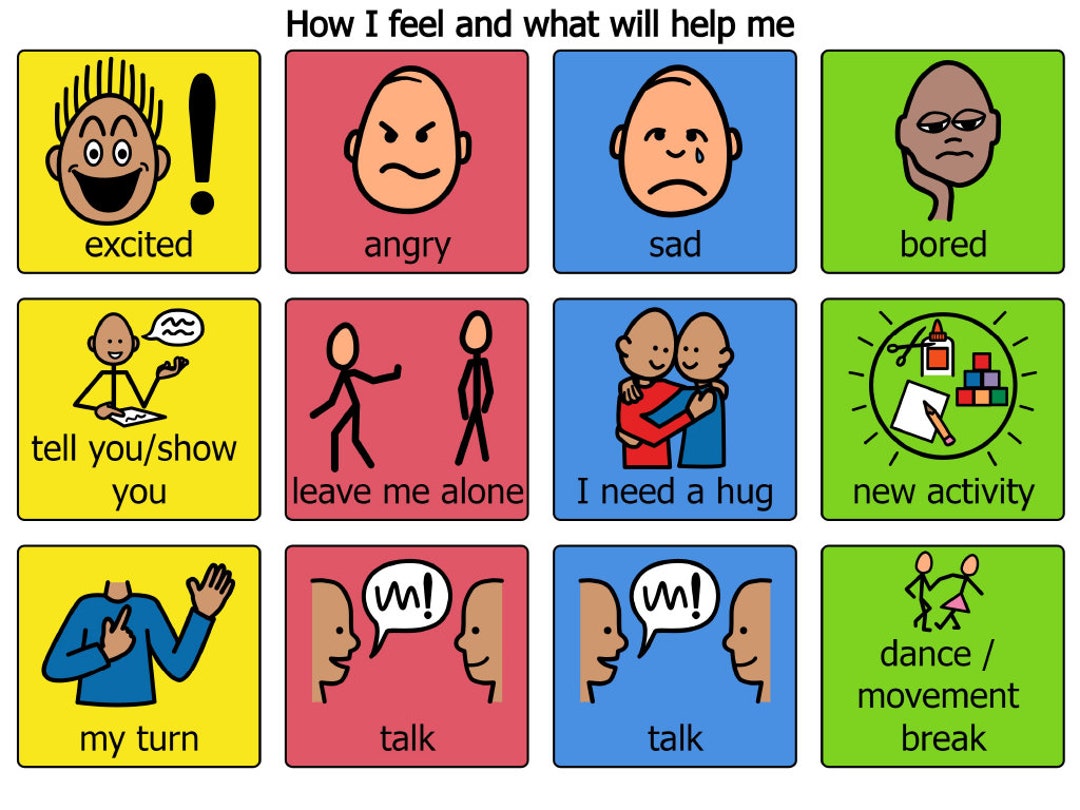 How I Feel and What Will Help Communication Board - Etsy Canada