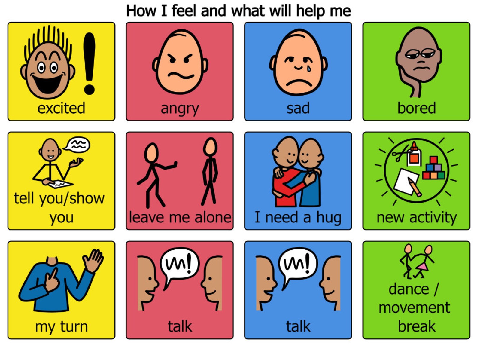 How I Feel and What Will Help Communication Board - Etsy Canada