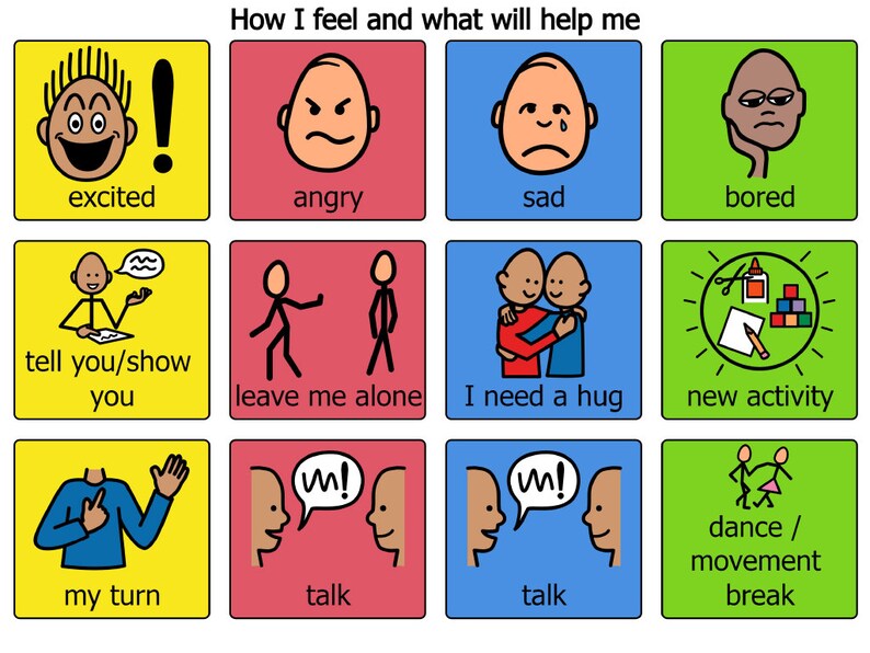 How I Feel and What Will Help Communication Board - Etsy