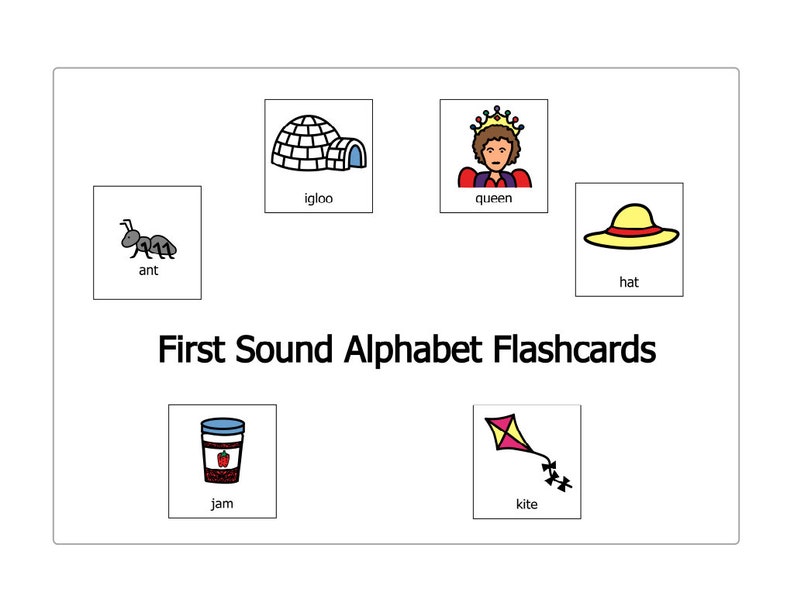 First Sound Alphabet Flashcards - Etsy