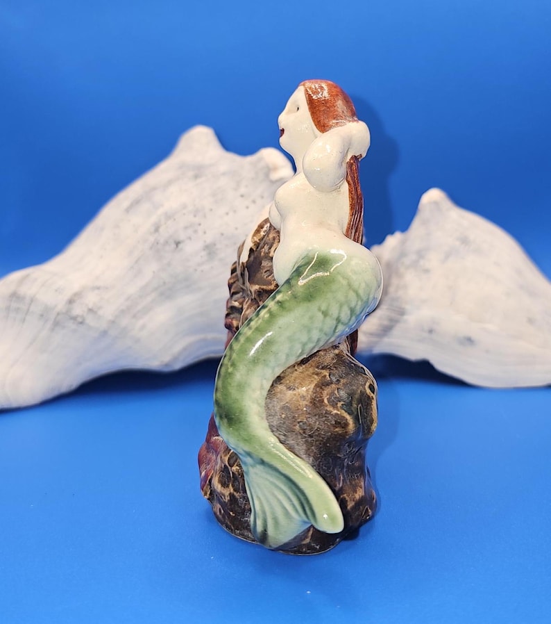 Vintage Mermaid Aquarium Decoration Vintage Bathing Beauty, Ceramic ...