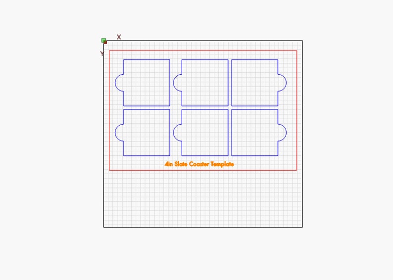 4 Inch Square Black Slate Coaster Laser Engraving Alignment Jig ...