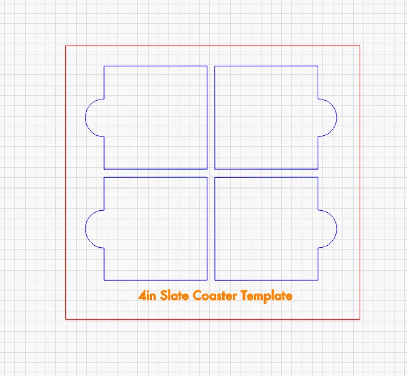 4 Inch Square Black Slate Coaster Laser Engraving Alignment Jig ...