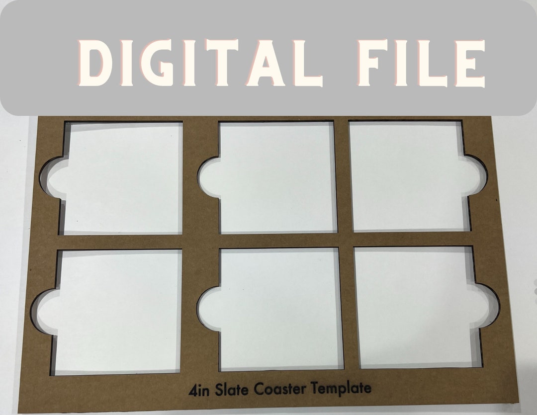 4 Inch Square Black Slate Coaster Laser Engraving Alignment Jig ...